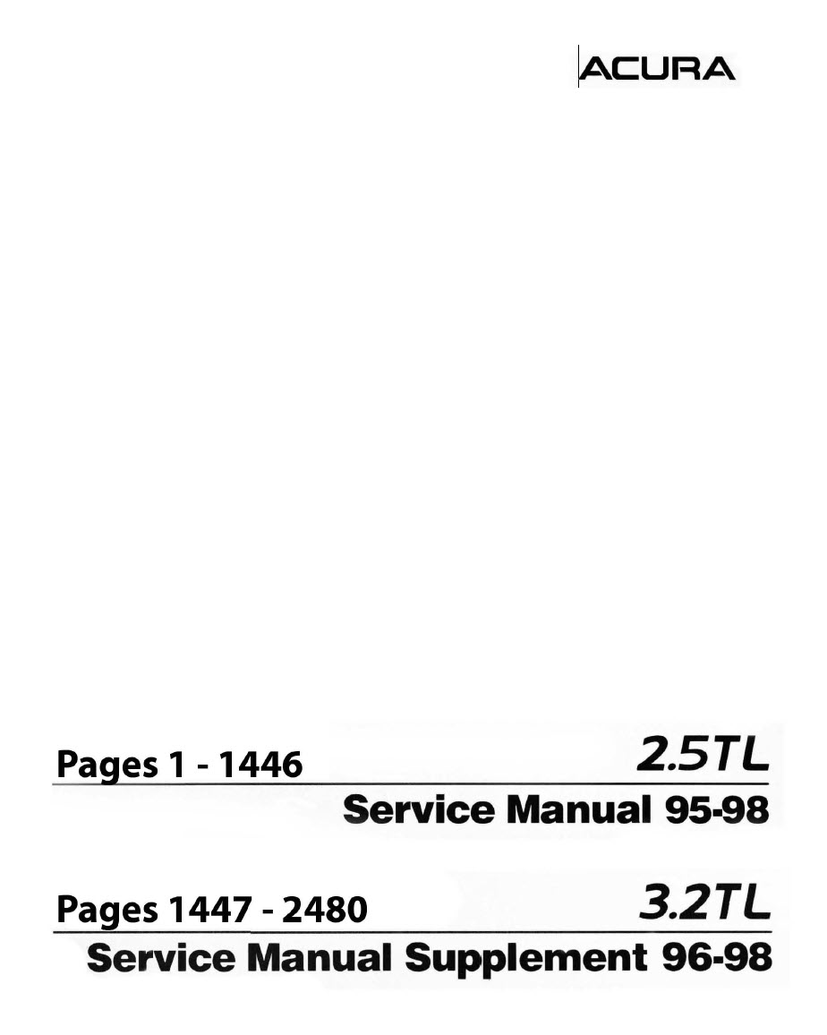 🛠️Acura TL 95, 96, 97, 98 Service Manual🛠️| AutoManualSource